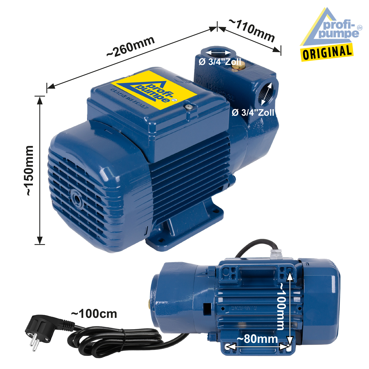 EU Diesel DeLuxe CKm 50 - Selbstansaugende EU-Diesel-Pumpe mit Tüllen u ...